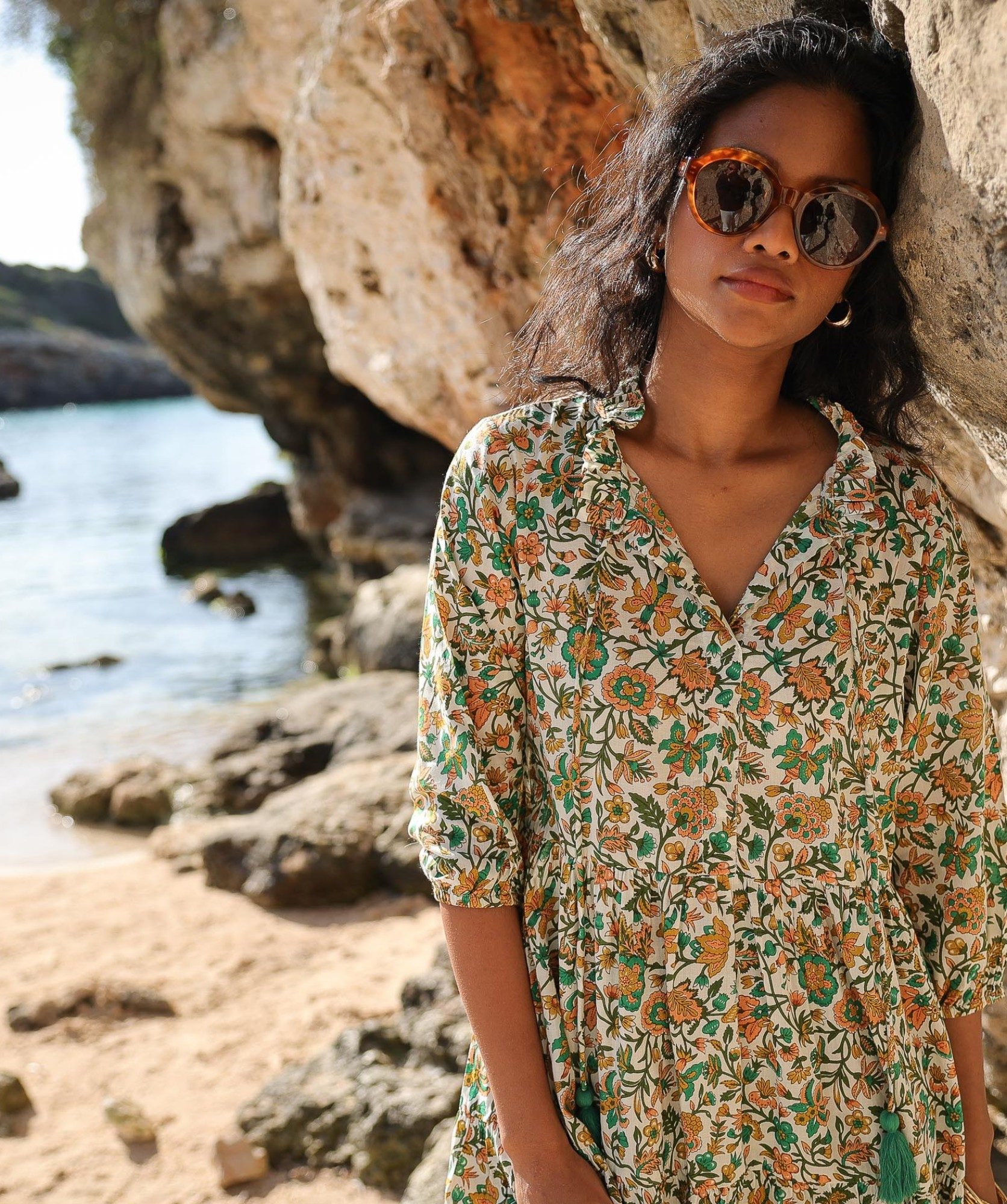 Robe Anaya - Imprimé Sesimbra green - Bëllemme