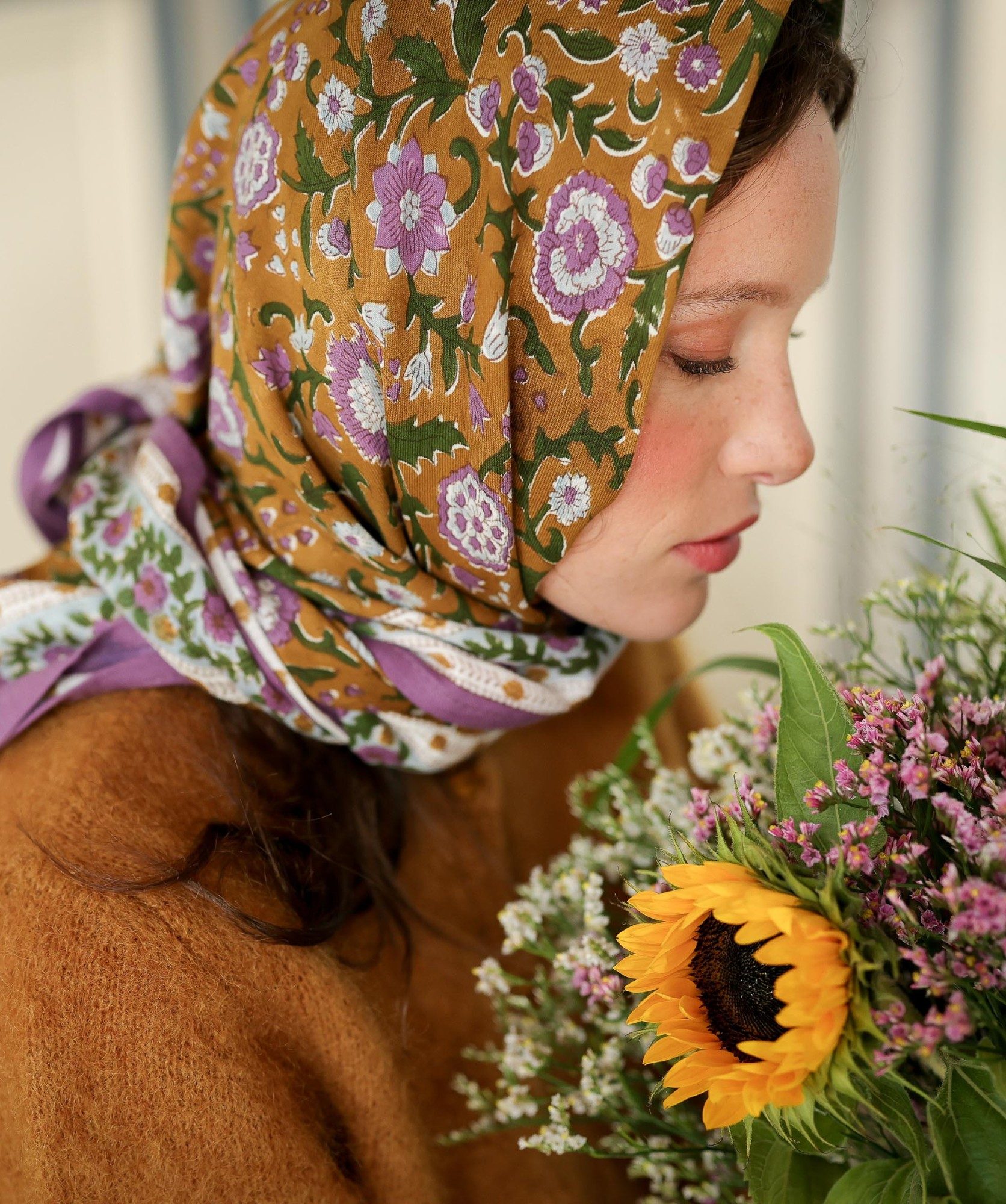 Foulard grand format - Hope Safran - Bëllemme