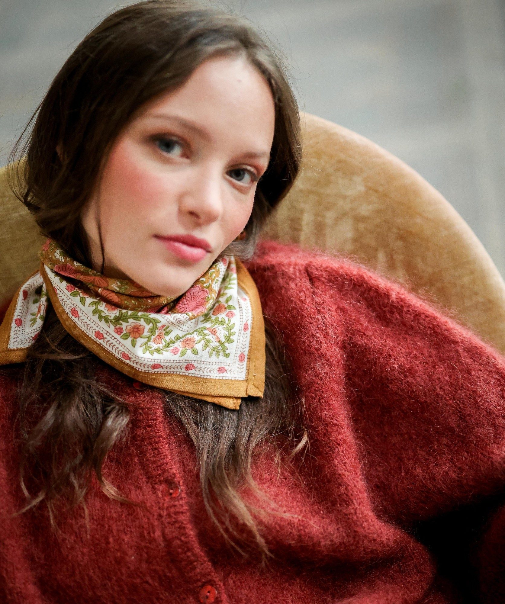 Foulard petit format - Ellis Goyave - Bëllemme