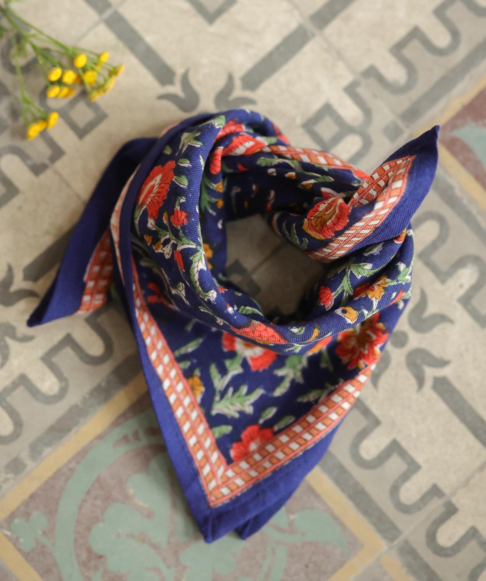 Foulard petit format - Mina Indigo - Bëllemme