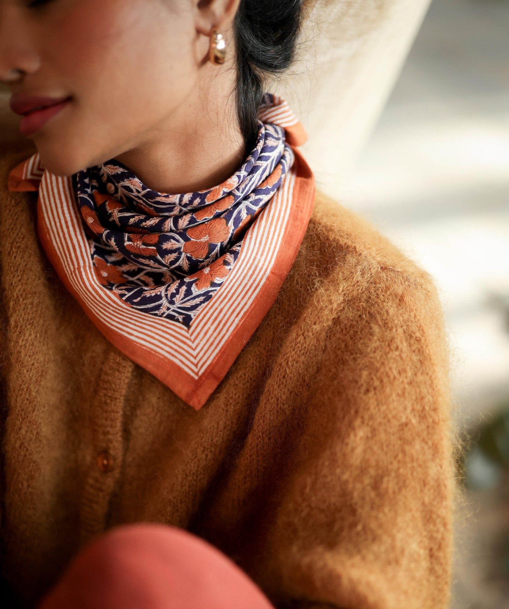 Foulard petit format - Pia Navy - Bëllemme